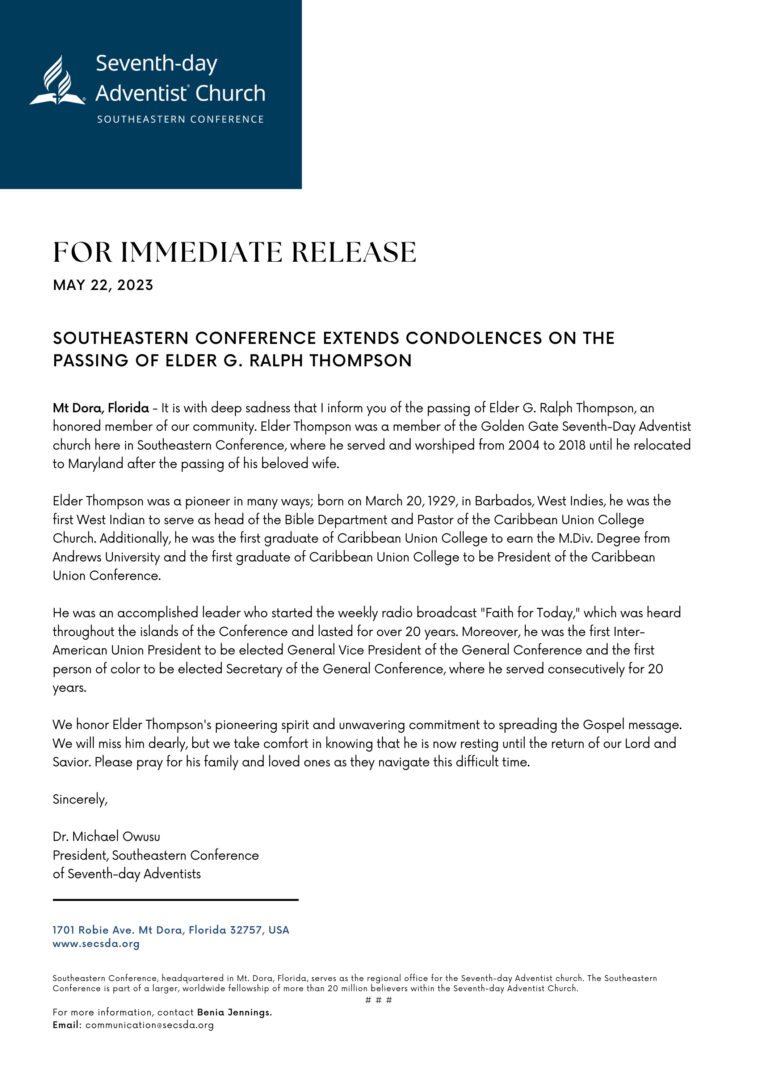 President's Message - SECSDA